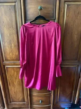 Banana Republic | Dresses | Banana Republic Hot Pink Longsleeve Mini ...
